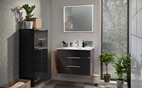 Fackelmann LUNA Badmöbel Set 4-teilig, 80 cm breit, Anth